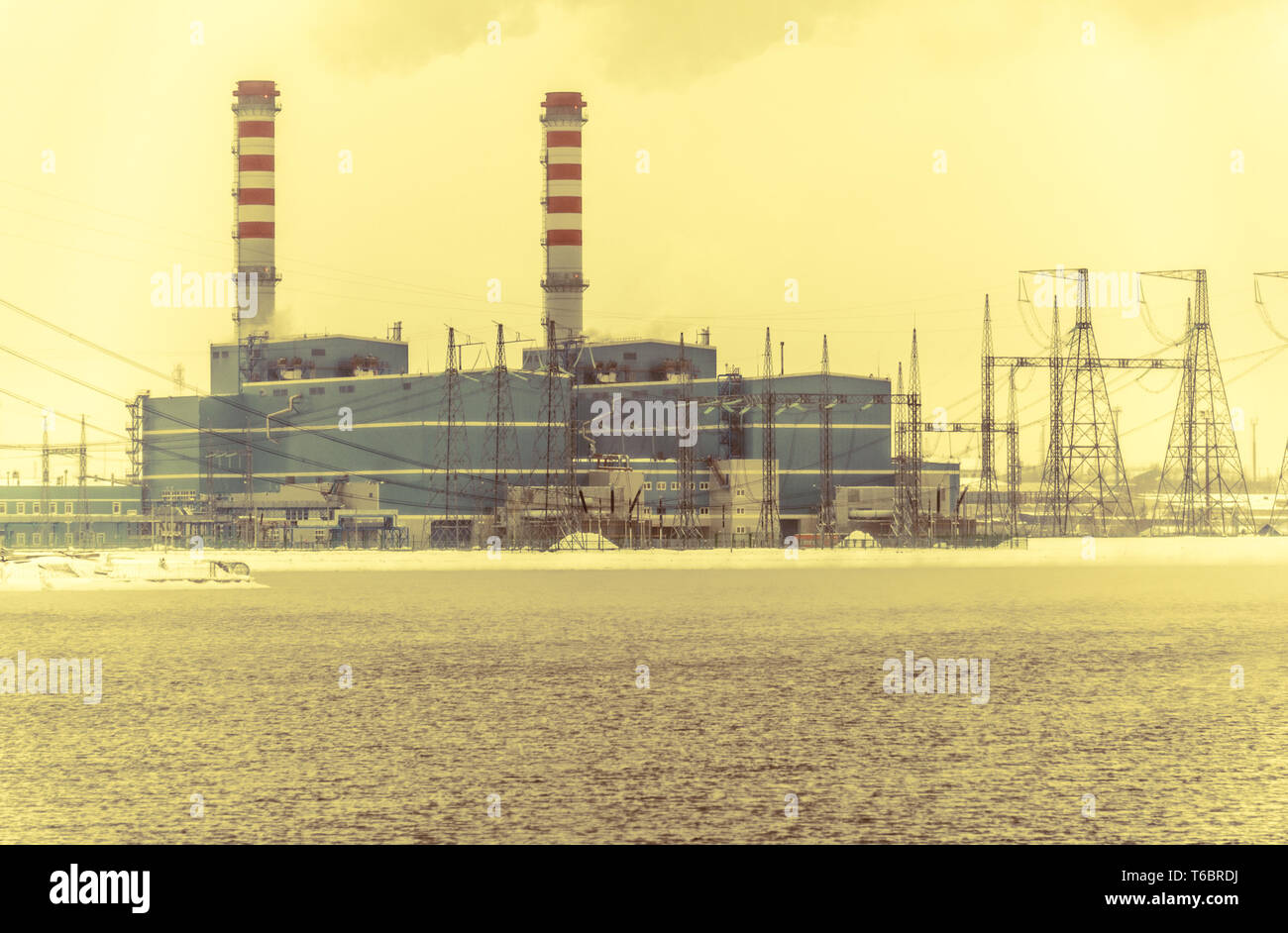 Gas power plant Stock Photo - Alamy