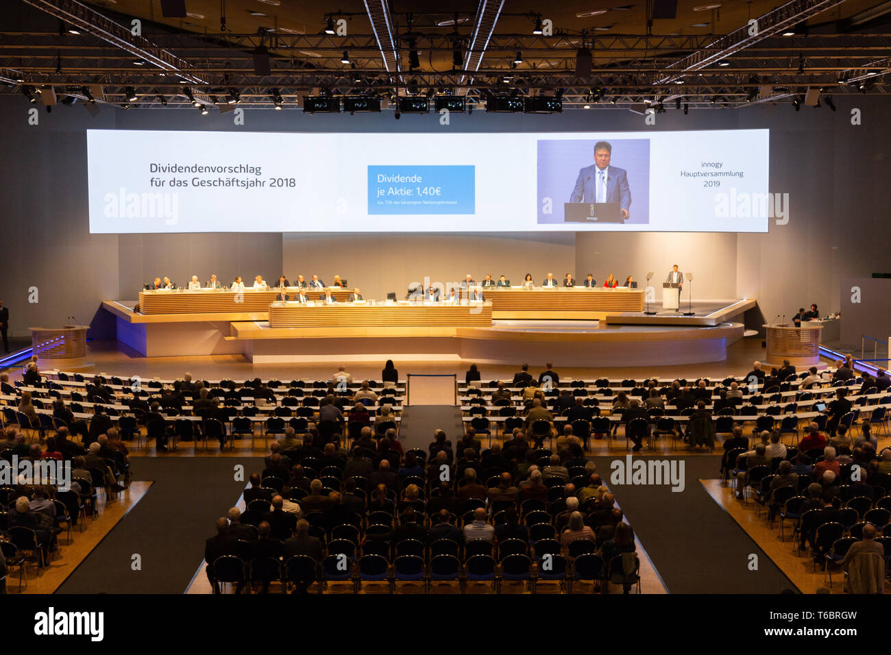 Essen, Germany, 30.04.2019, Innogy Annual General Meeting: CEO Uwe ...