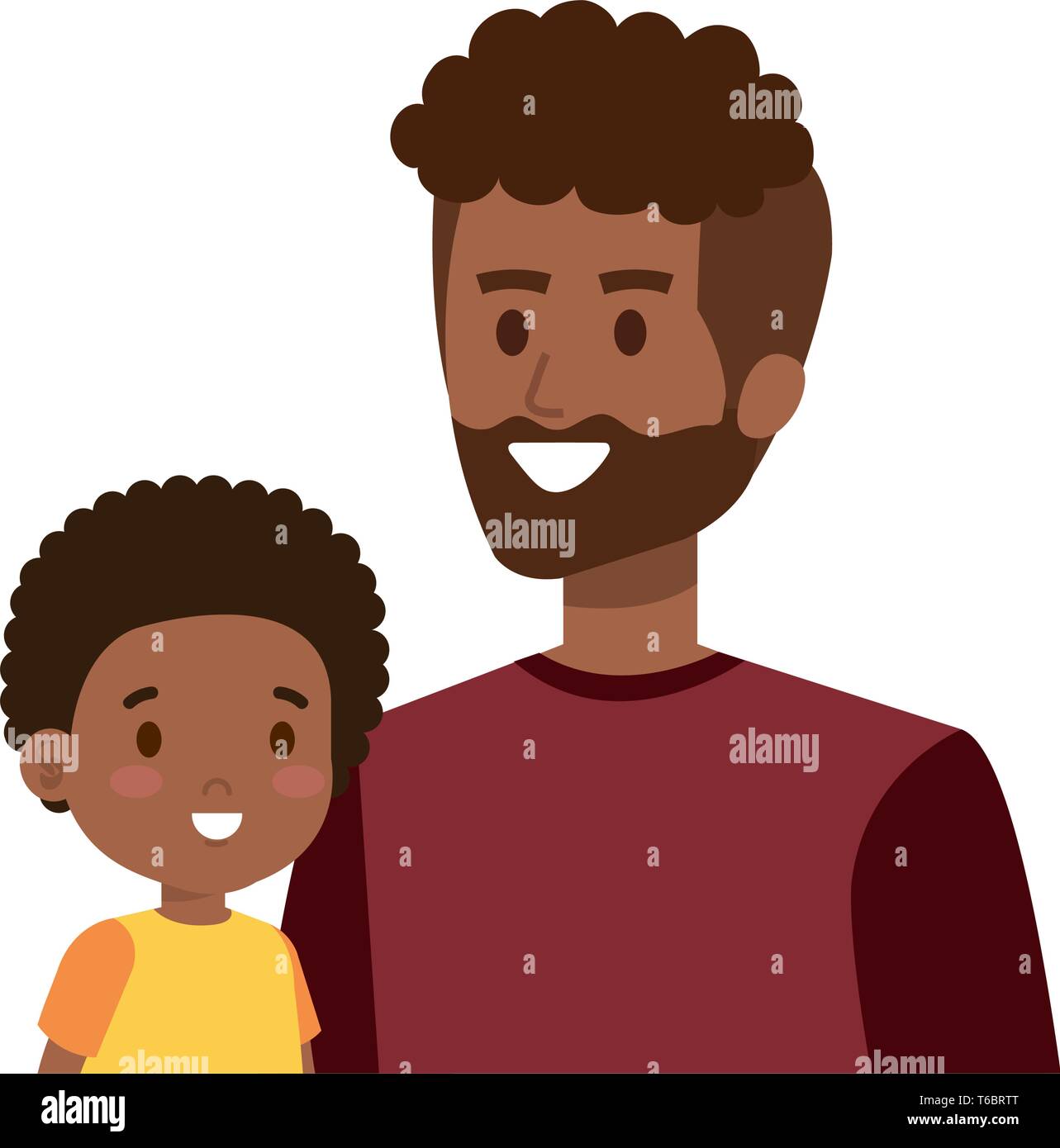 young african father with son characters Stock Vector Image & Art - Alamy