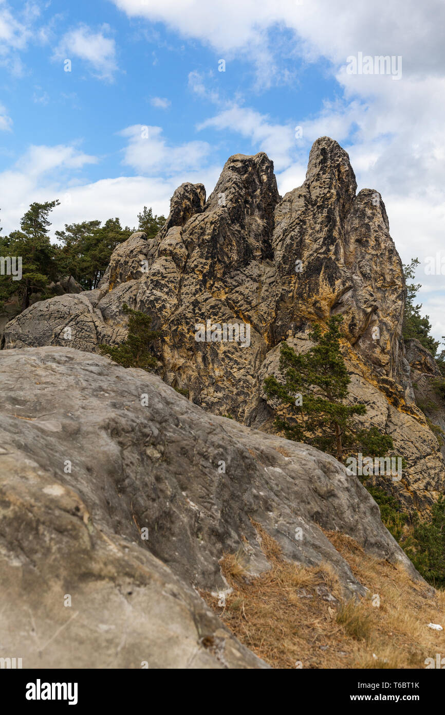 rock formation Teufelsmauer, Harz Mountains, Germany Stock Photo - Alamy