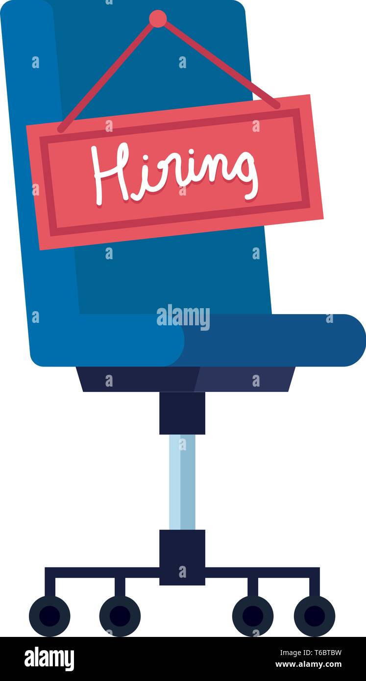 office chair with hiring label Stock Vector Image & Art - Alamy
