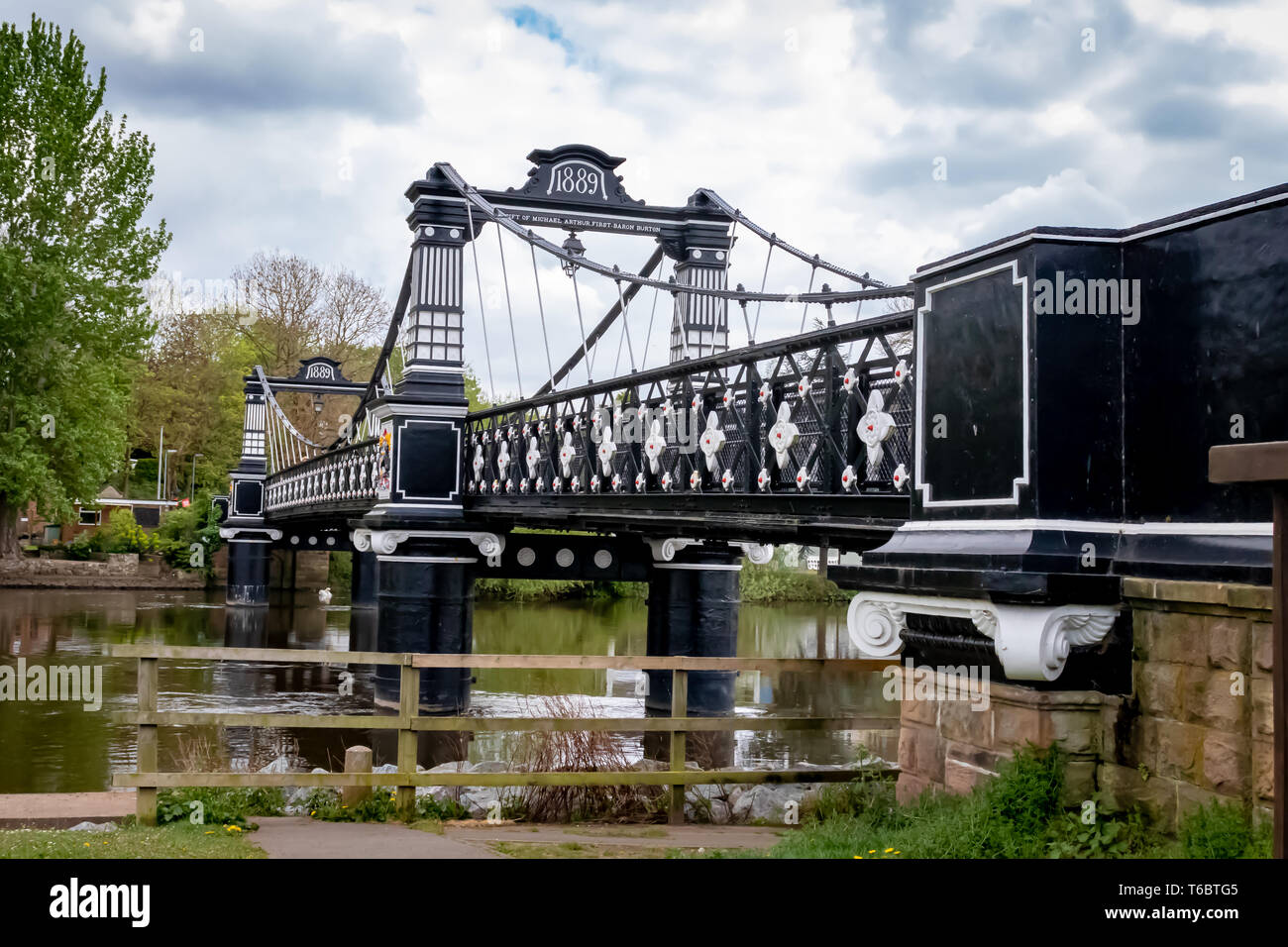 The Ferry Bridge Pedestrian Bridge over the River Trent at Stapenhill ...