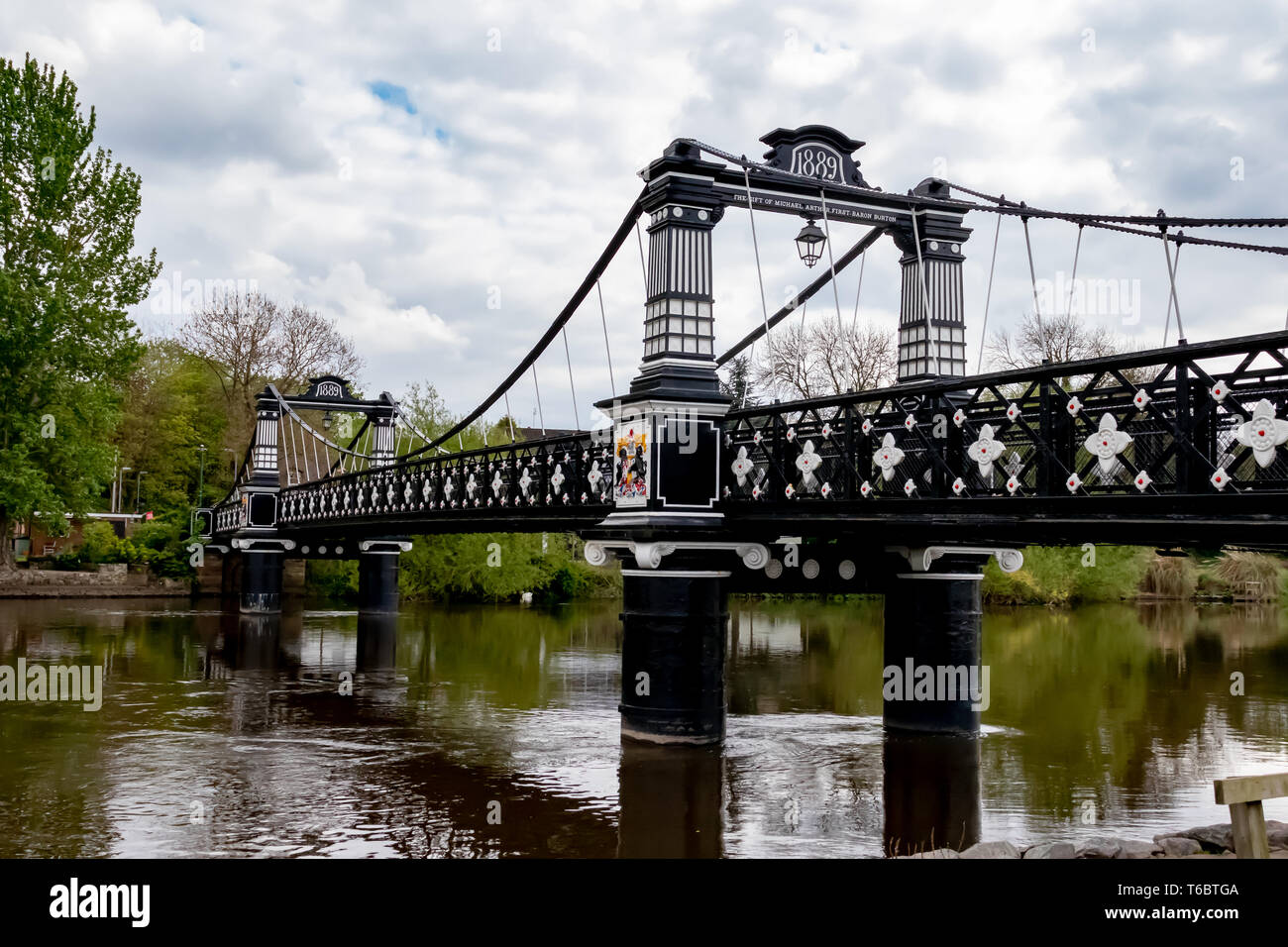 The Ferry Bridge Pedestrian Bridge over the River Trent at Stapenhill ...