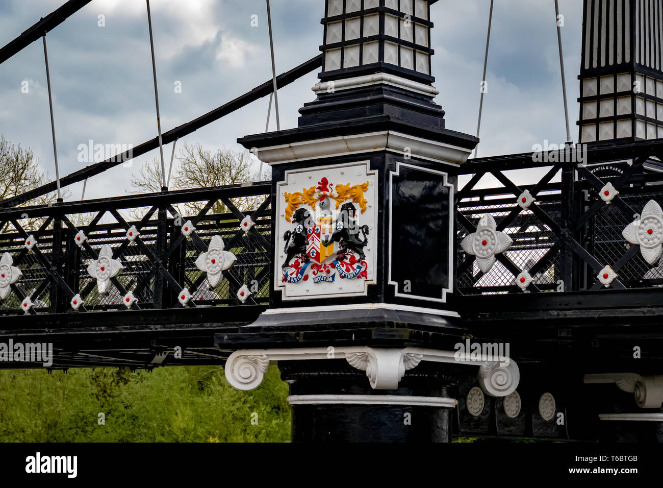 The Ferry Bridge Pedestrian Bridge over the River Trent at Stapenhill ...