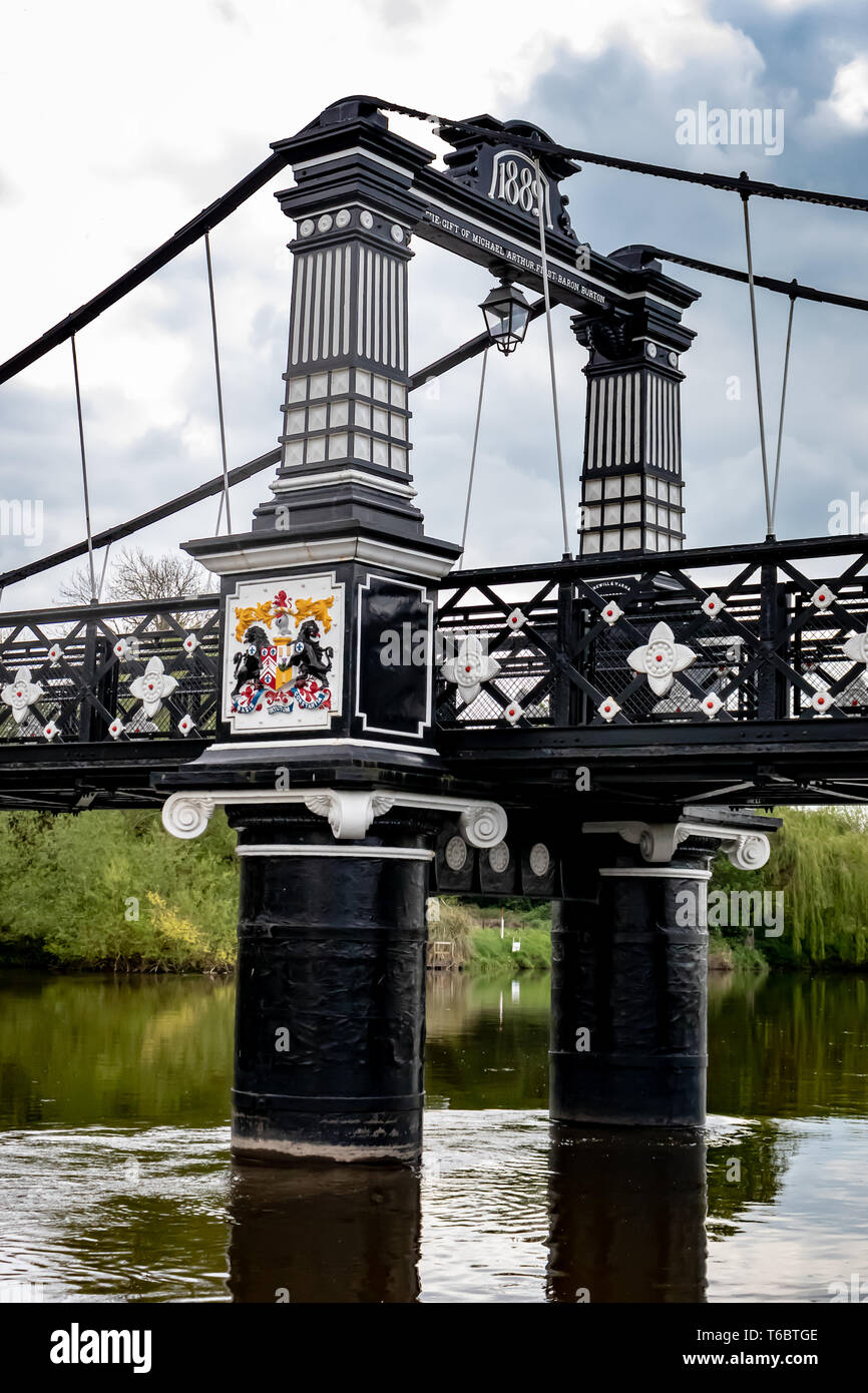 The Ferry Bridge Pedestrian Bridge over the River Trent at Stapenhill ...