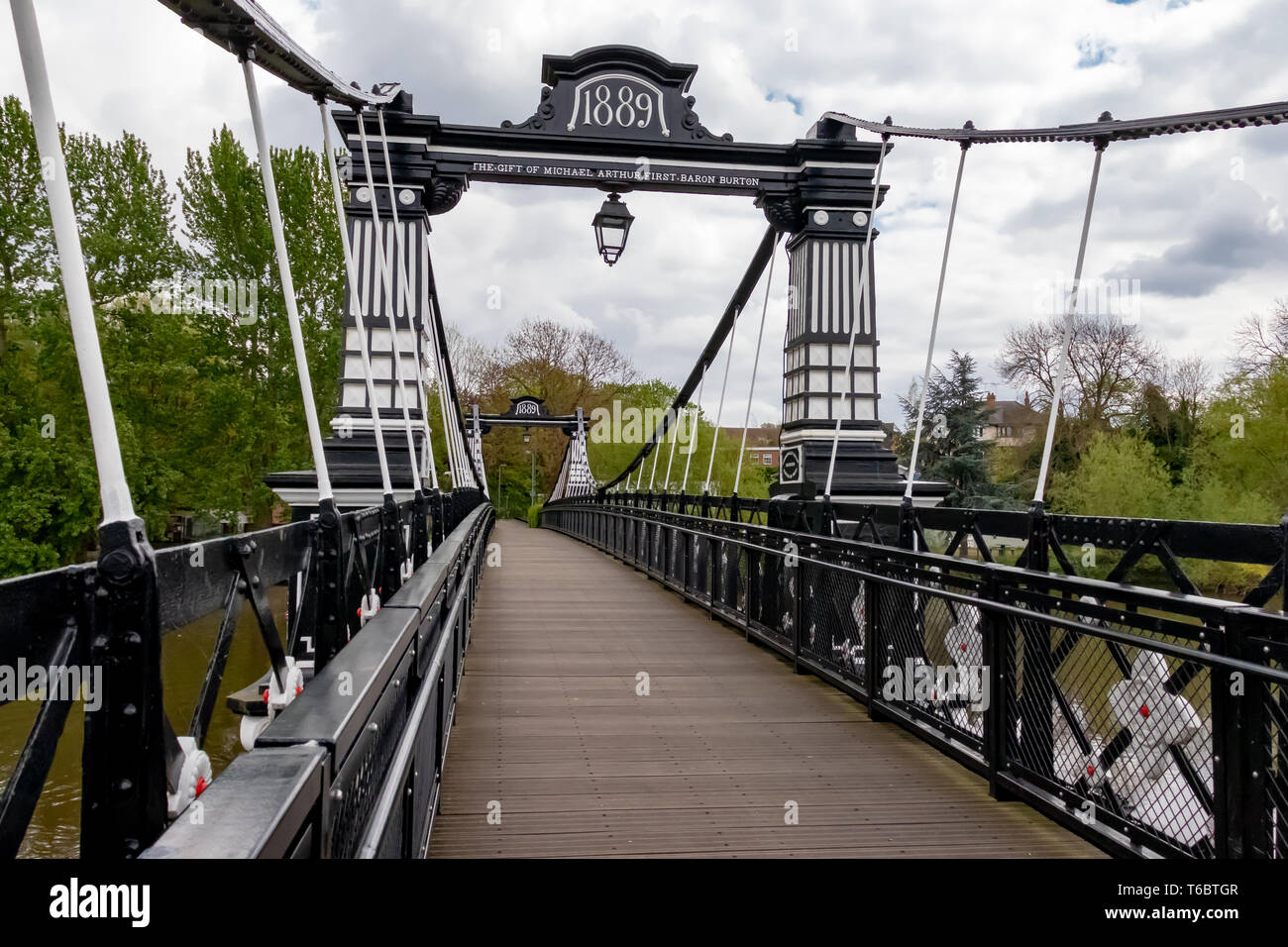 The Ferry Bridge Pedestrian Bridge over the River Trent at Stapenhill ...