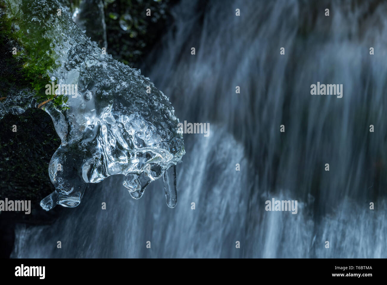 Frozen German stream Stock Photo - Alamy
