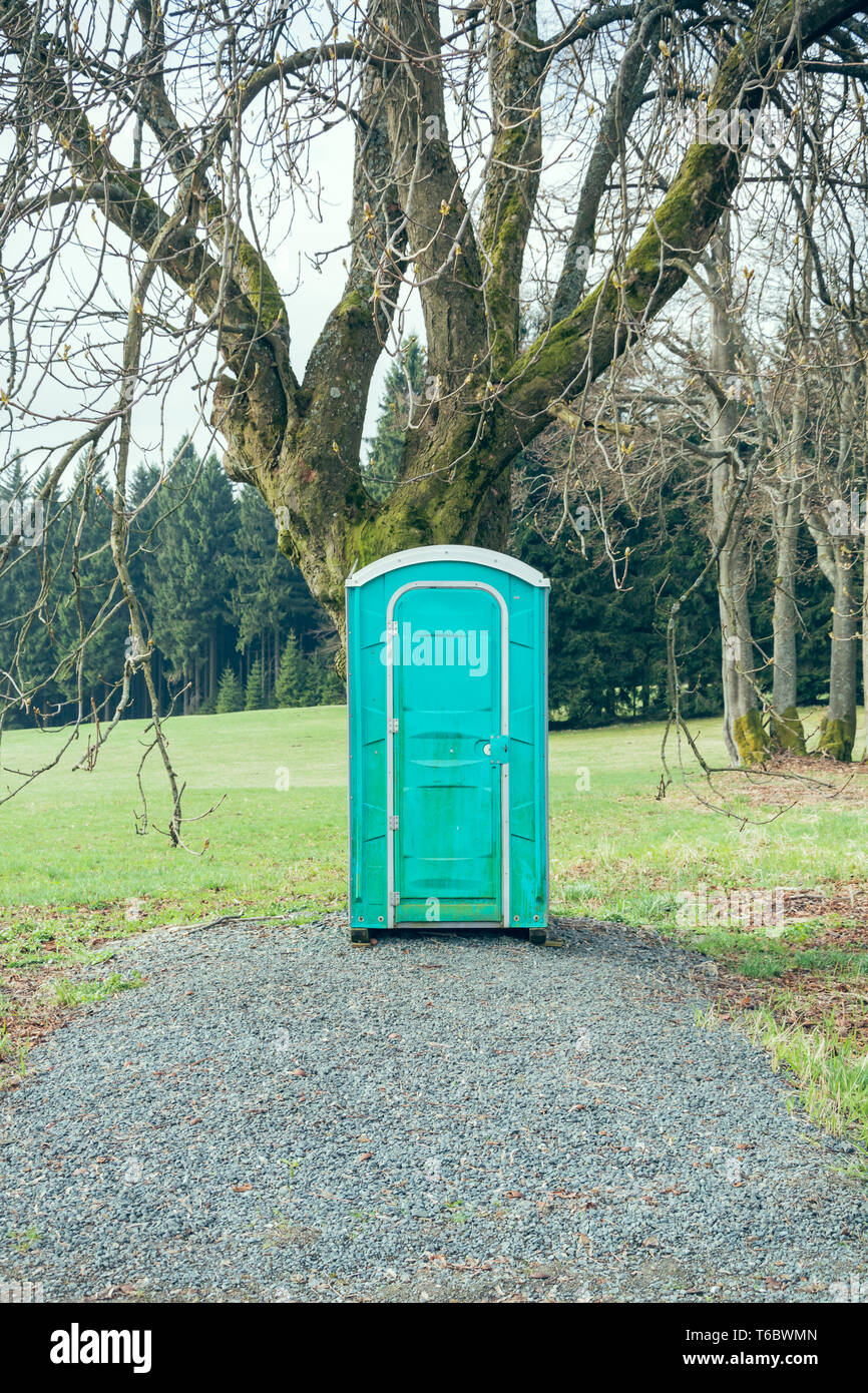 green toilet in the nature Stock Photo - Alamy