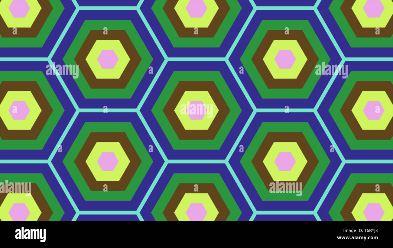 Abstract background of same color hexagon and different surrounding ...