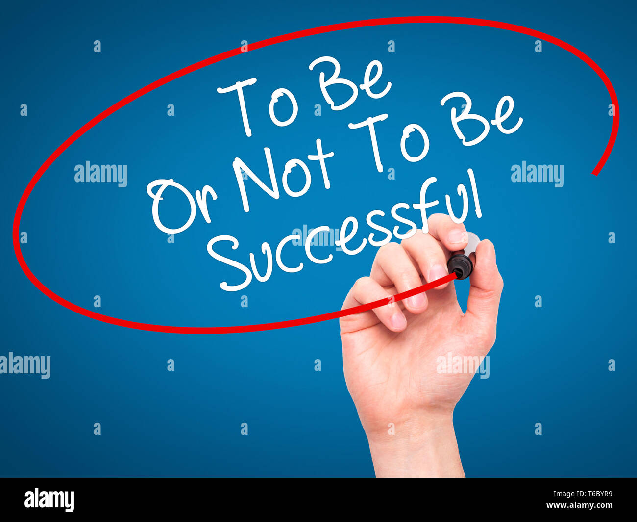 Man Hand writing To Be Or Not To Be Successful with black marker on ...