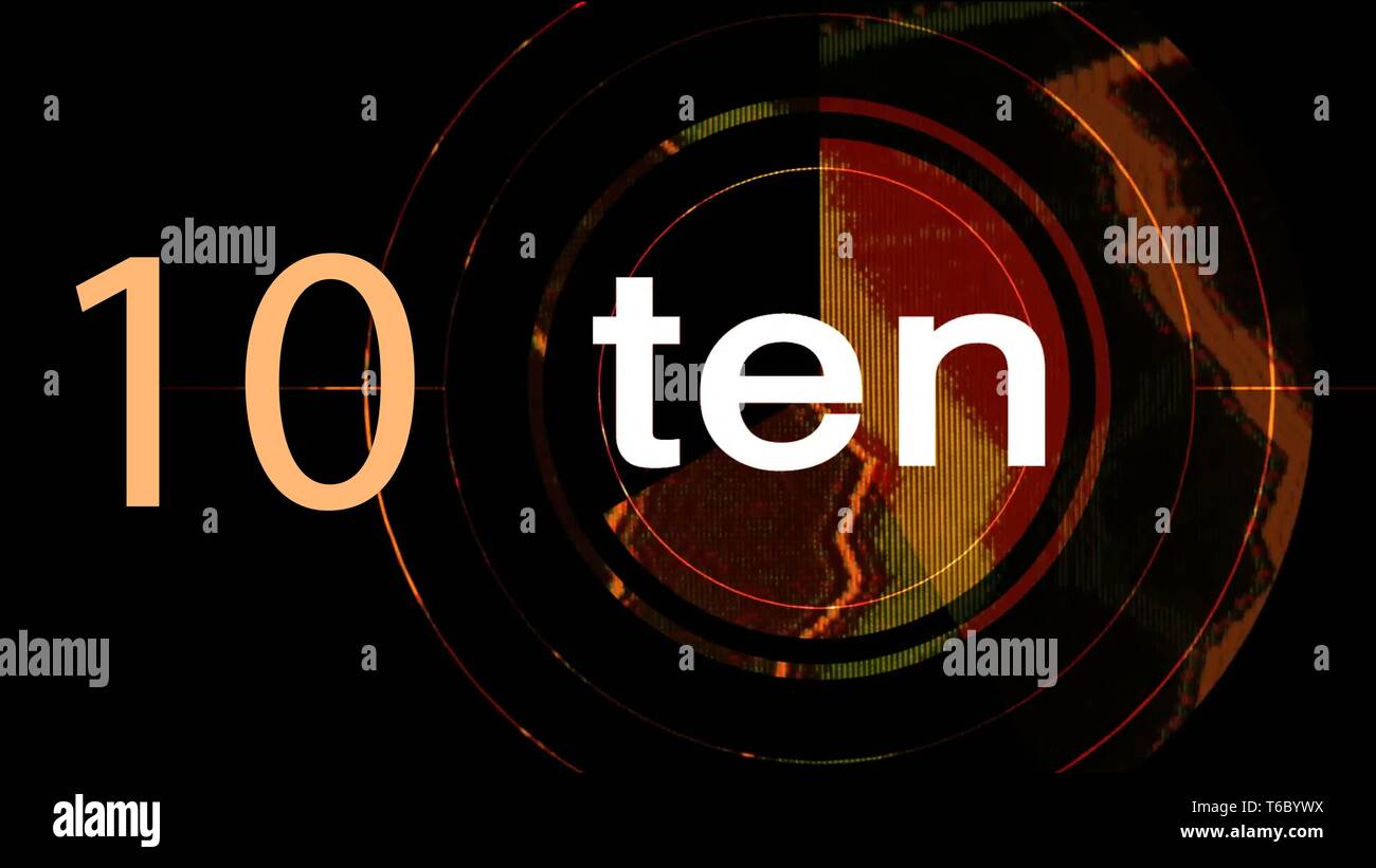 Glitched and blurred view of Number written as digit and in English ...