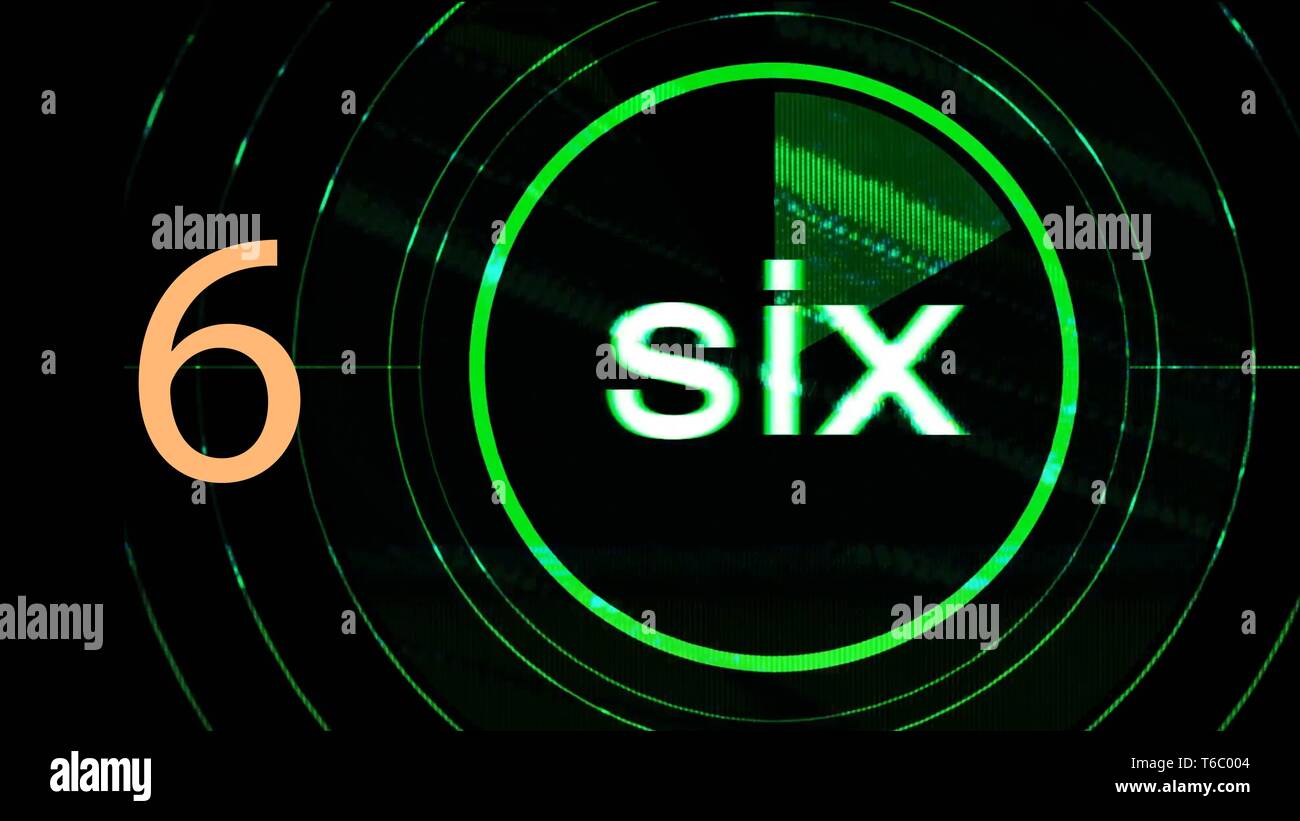 Glitched and blurred view of Number written as digit and in English ...