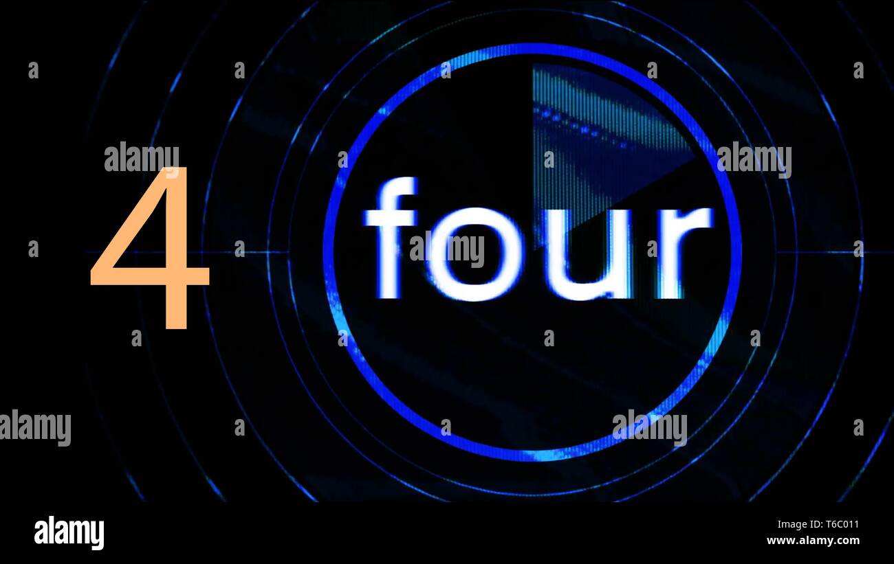 Glitched and blurred view of Number written as digit and in English ...