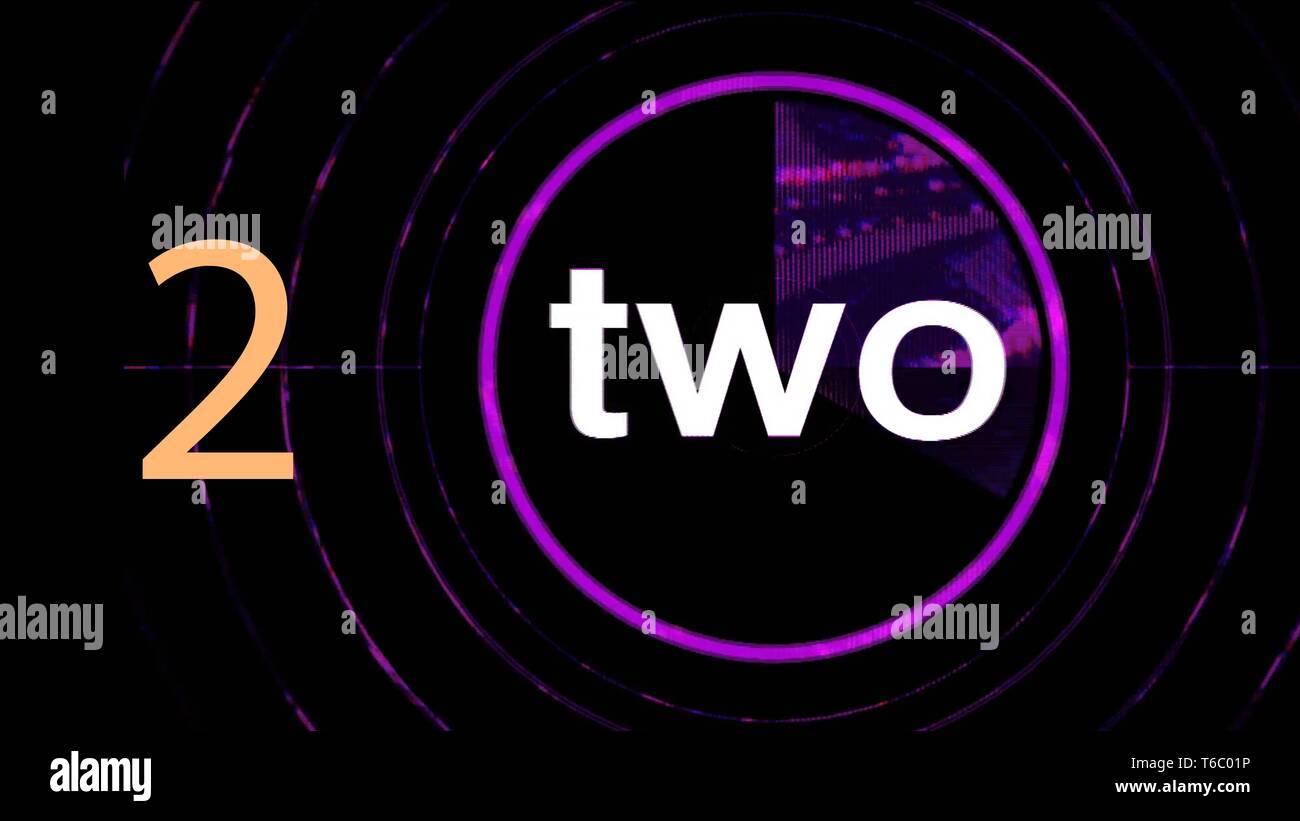 Glitched and blurred view of Number written as digit and in English ...