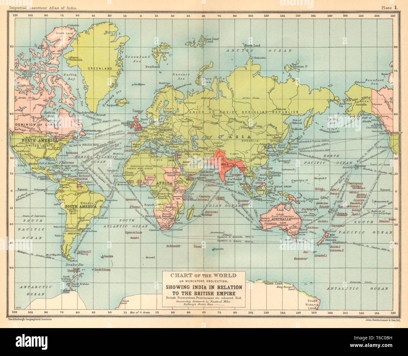 India empire map hi-res stock photography and images - Alamy