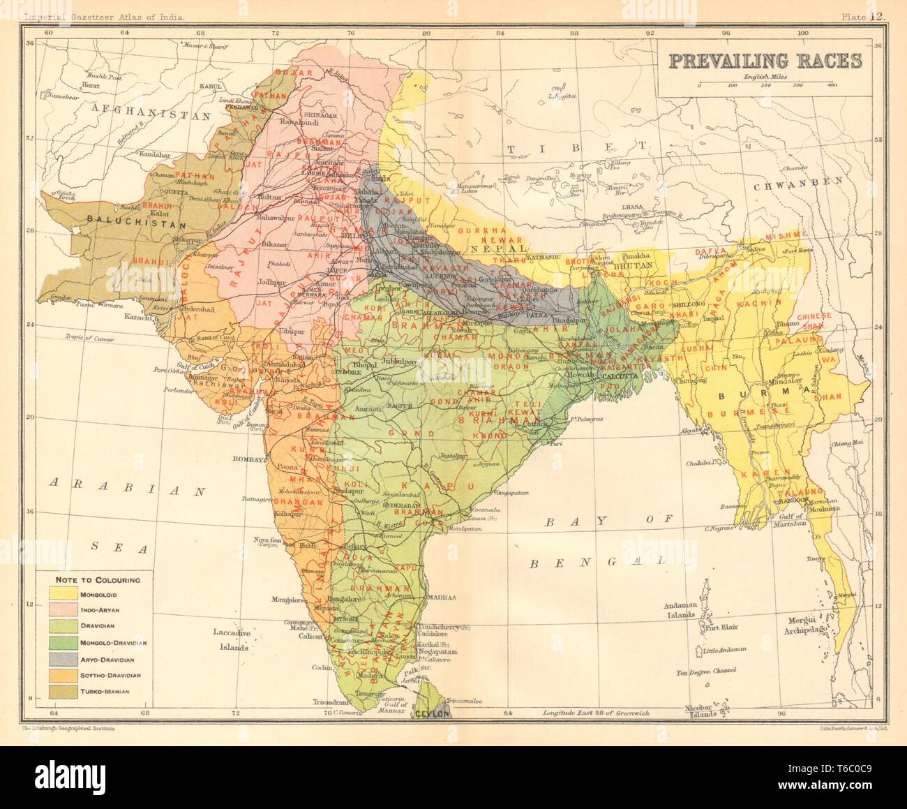 SOUTH ASIA. BRITISH INDIA. Prevailing Races. Dravidian Mongoloid Aryan ...