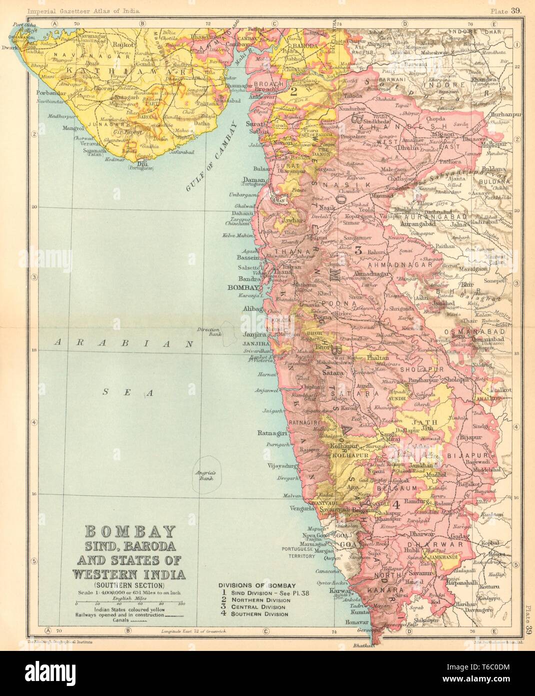 Map of maharashtra hi-res stock photography and images - Alamy