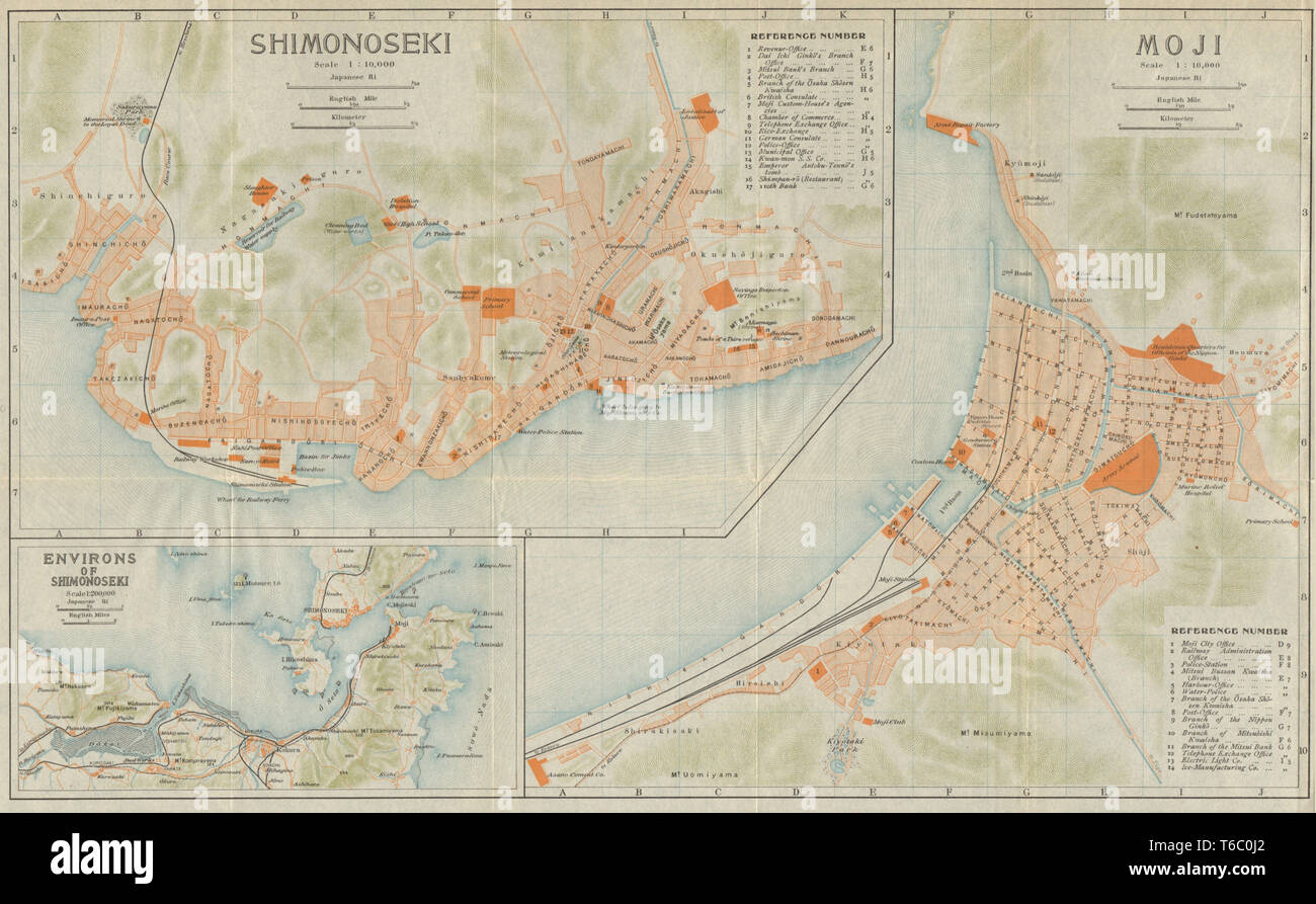 Map of kitakyushu hi-res stock photography and images - Alamy