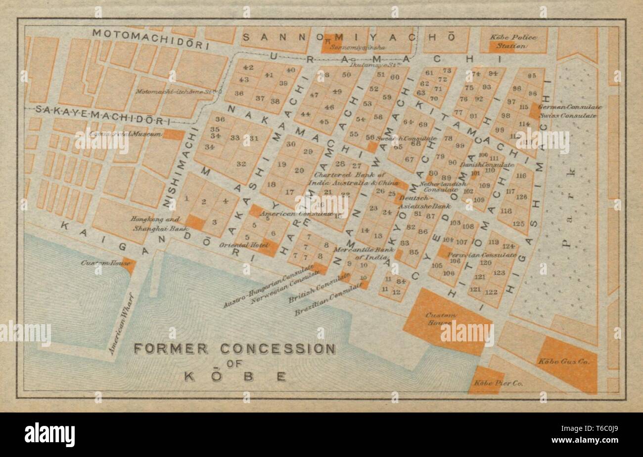 Map of kobe hi-res stock photography and images - Alamy