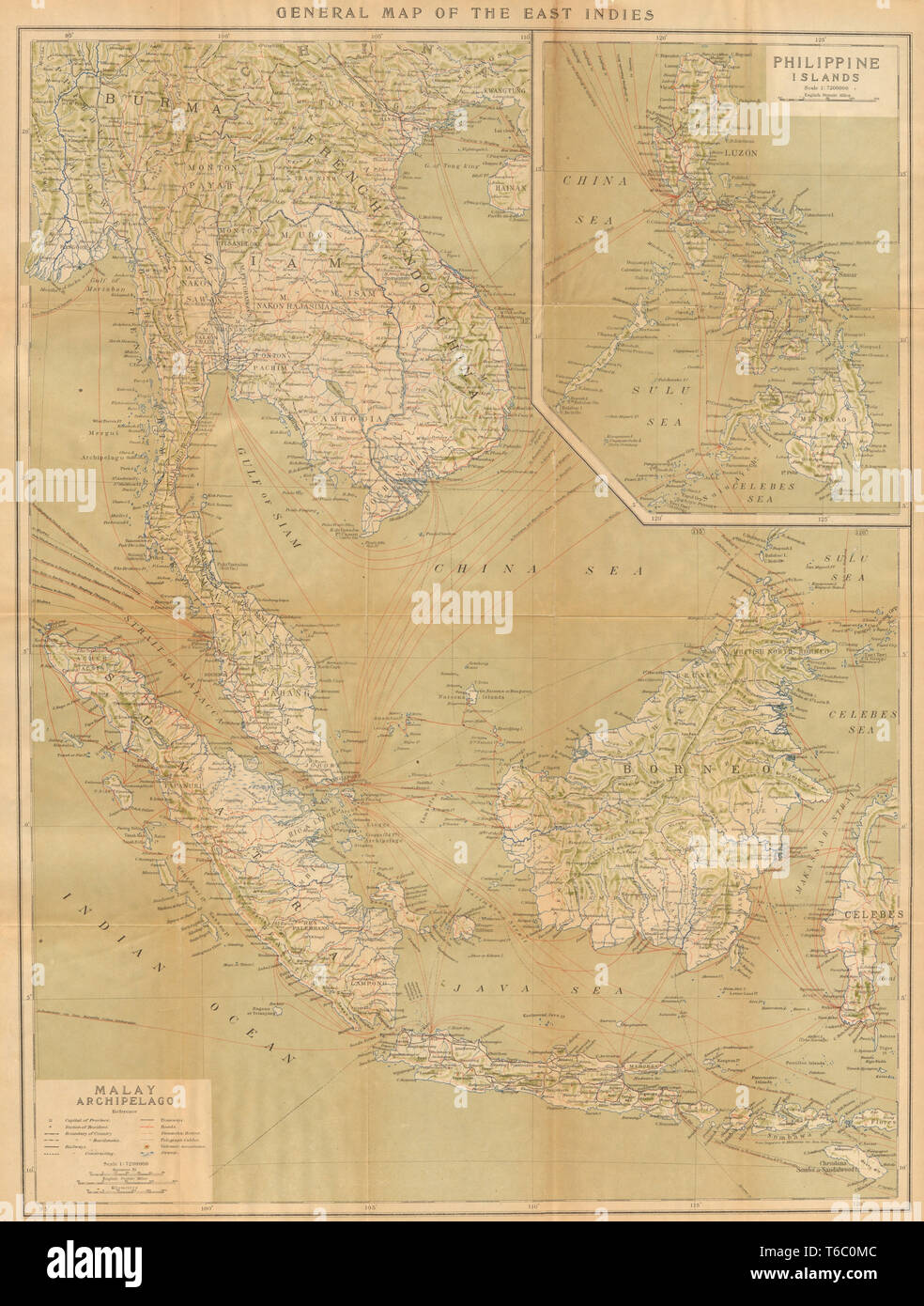 Malay archipelago map hi-res stock photography and images - Alamy