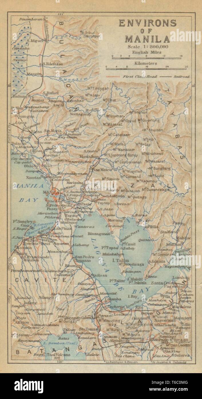 Vintage map of manila hi-res stock photography and images - Alamy
