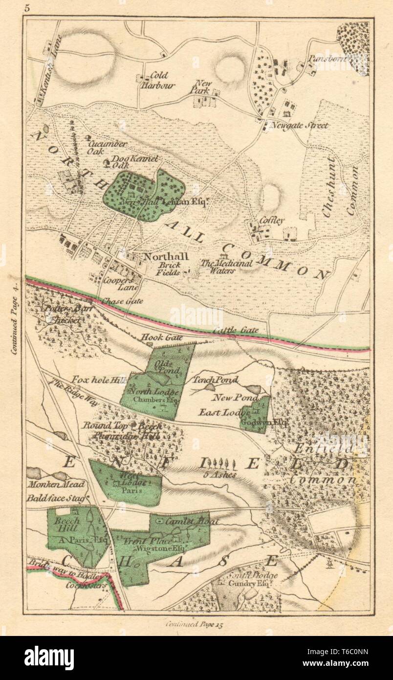 ENFIELD CHASE. Cockfosters,East Barnet,Southgate,Northaw,Potters Bar ...