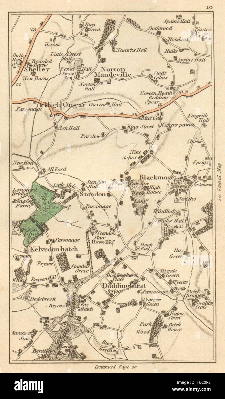 ESSEX. Blackmore, Kelvedon Hatch, Doddinghurst, High Ongar, Fox Hatch ...