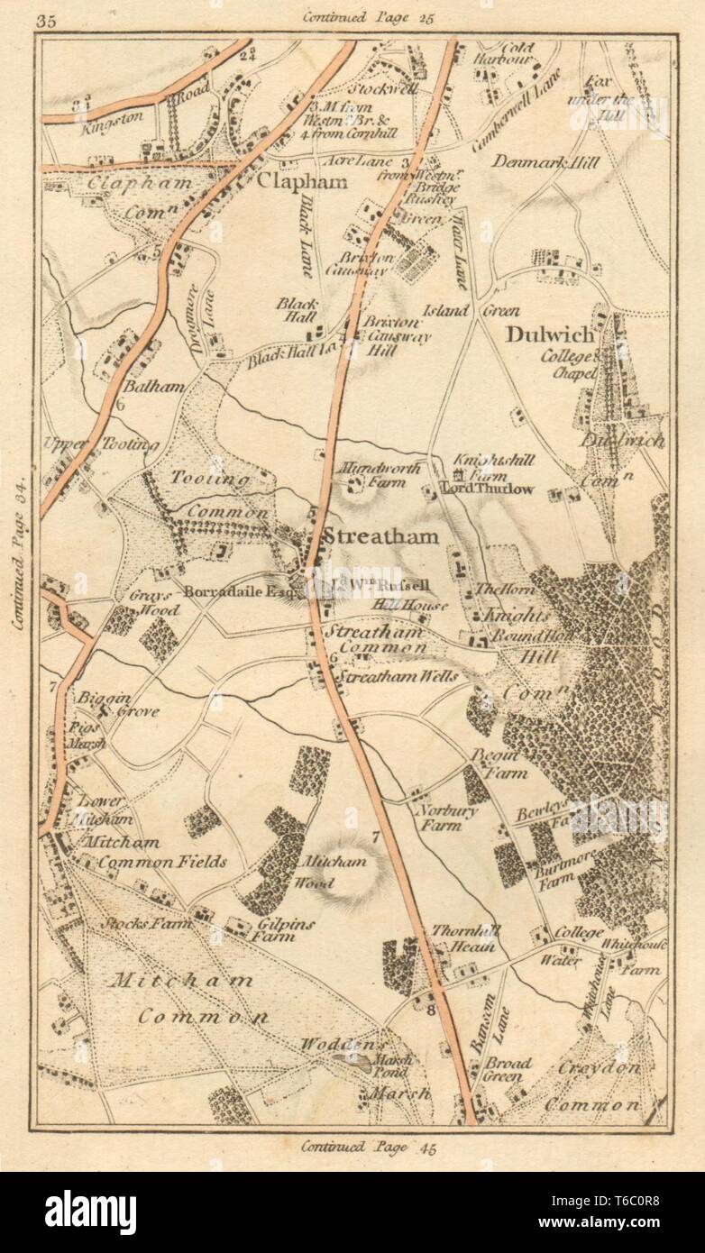 CLAPHAM. Streatham,Dulwich,Tooting,Mitcham,Croydon,Brixton,Stockwell ...