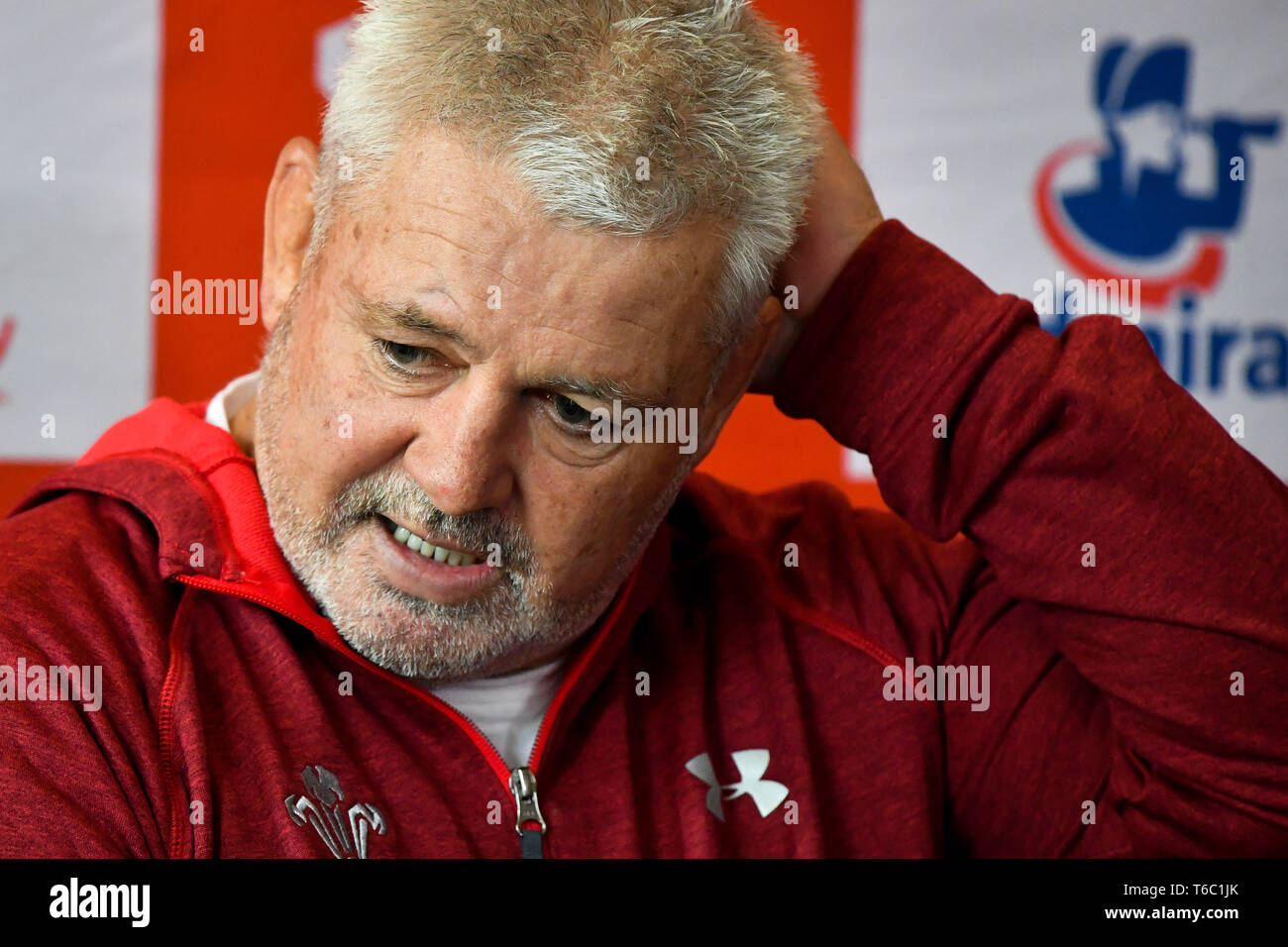 Wales Rugby head coach Warren Gatland during the team announcement at ...