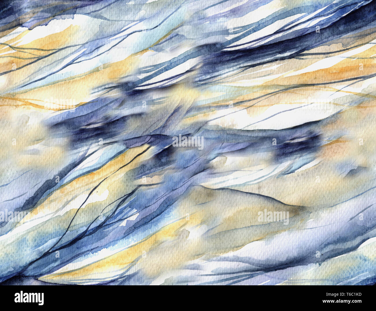 Abstract seamless pattern with watercolor spots. Watercolor painting as ...