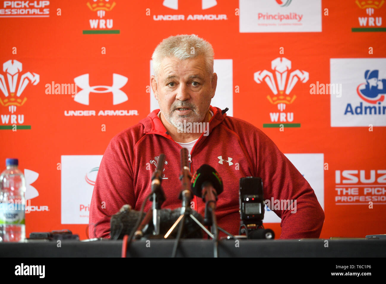 Wales rugby head coach Warren Gatland during the team announcement at ...