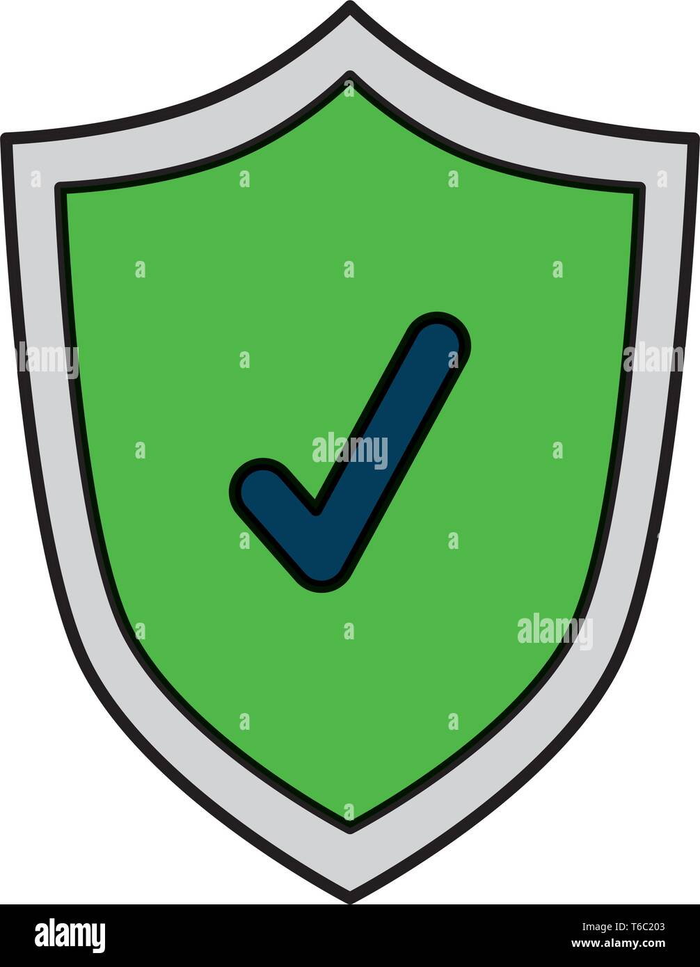 shield with check symbol Stock Vector Image & Art - Alamy