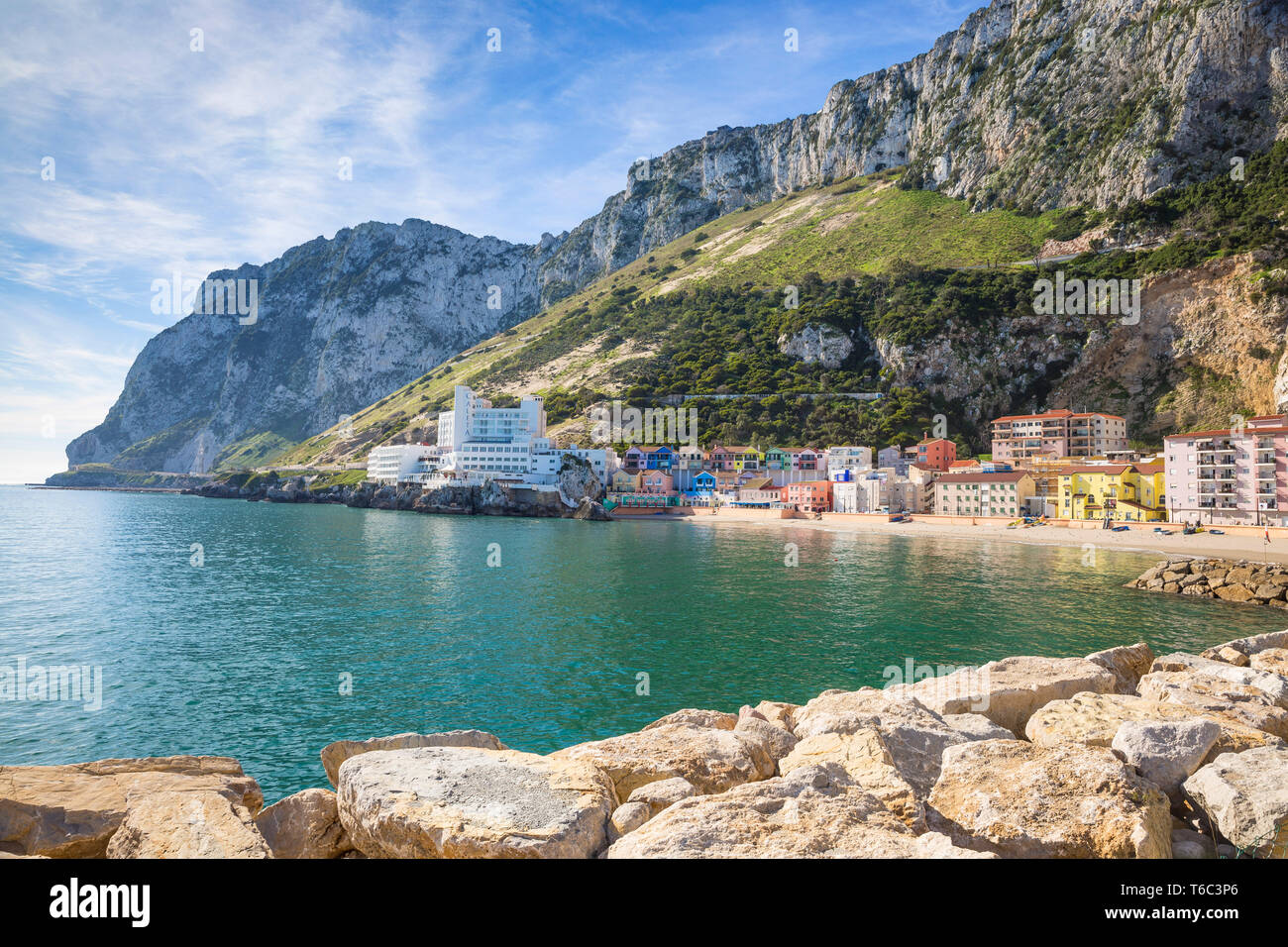 Gibraltar, Catalan Bay, The Caleta Hotel Stock Photo - Alamy