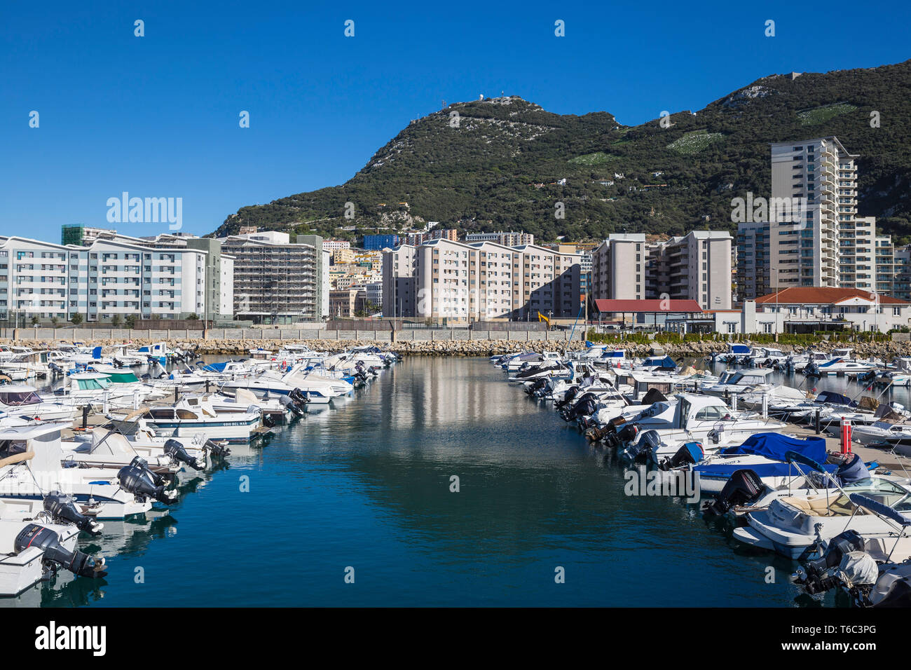 Gibraltar, Small boats marina Stock Photo - Alamy