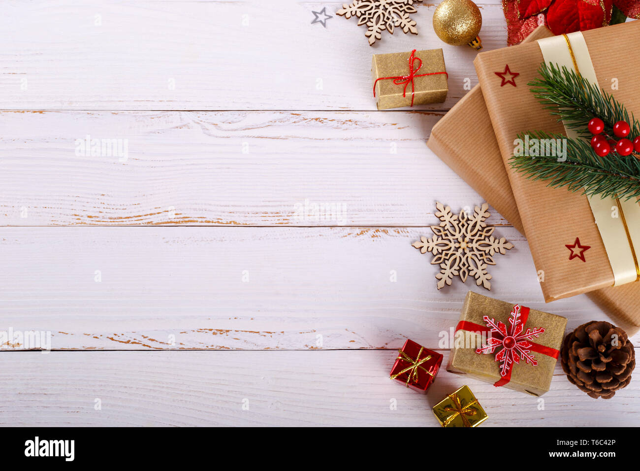 Christmas decorations background Stock Photo - Alamy