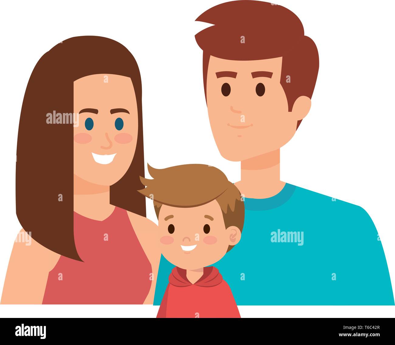 parents couple with son characters Stock Vector Image & Art - Alamy