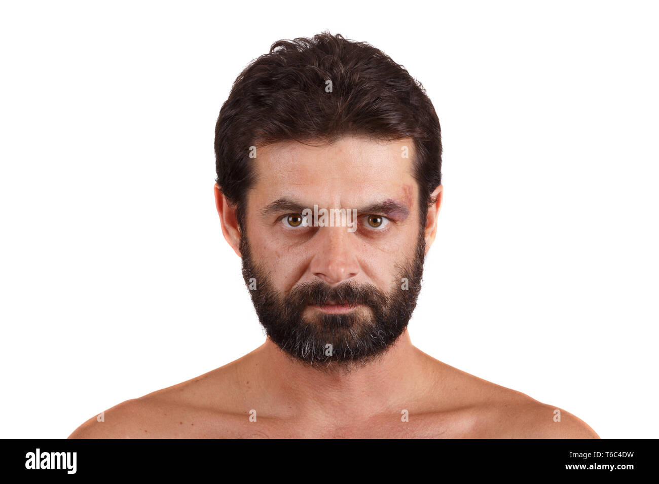 portrait of man with unshaven face Stock Photo - Alamy