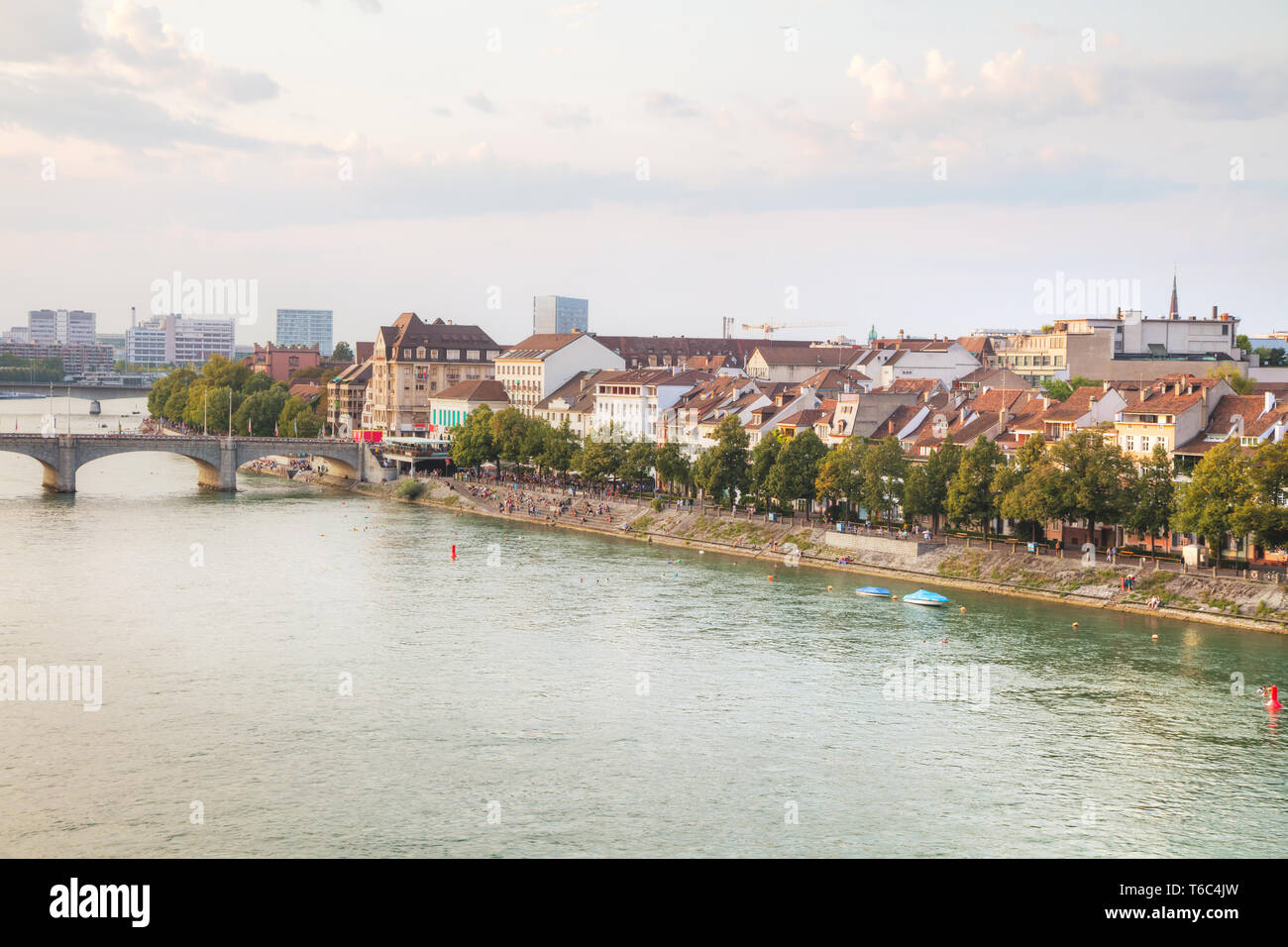 Aerial overview of Basel cityscape Stock Photo - Alamy