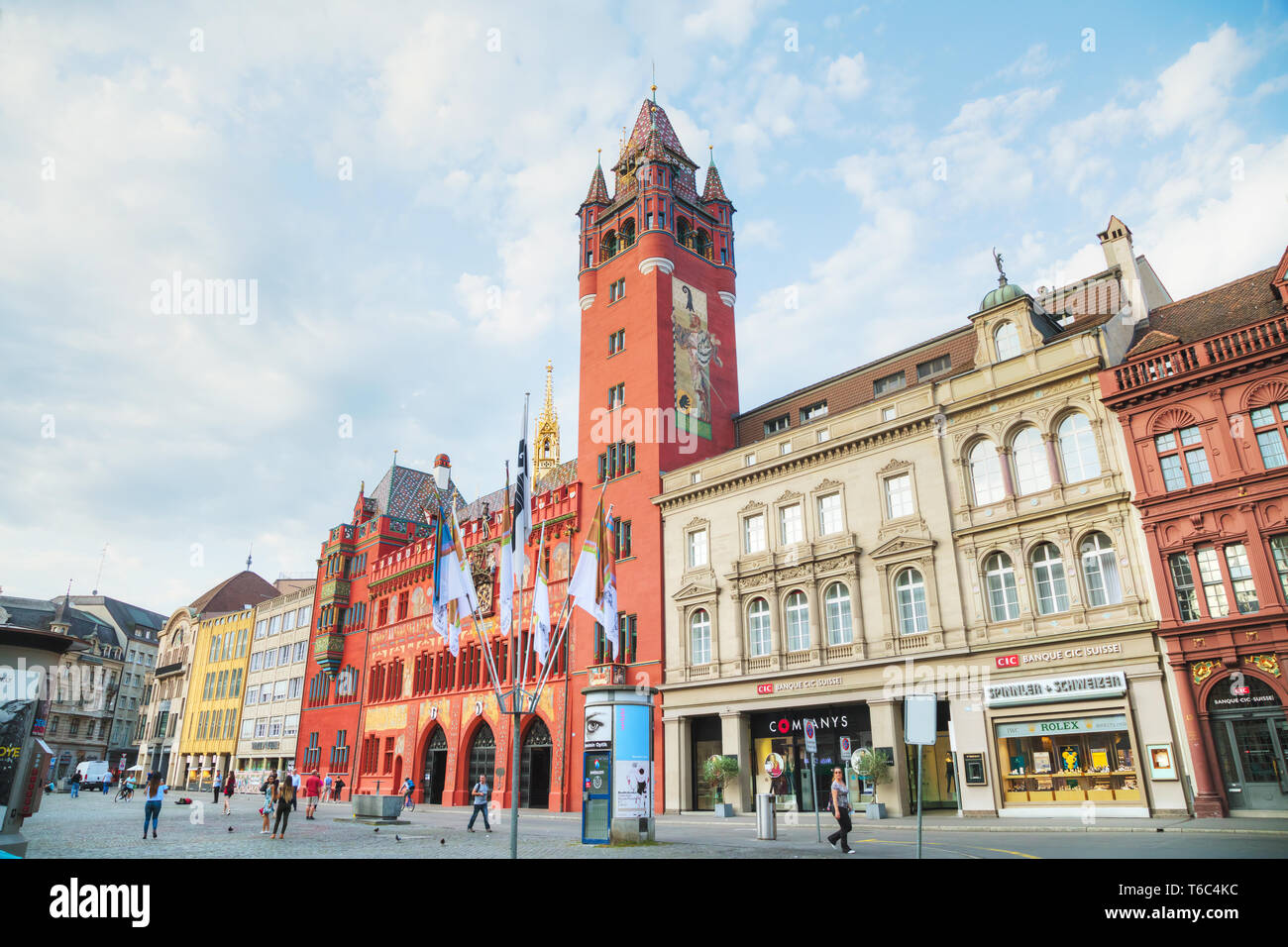 Basel rathaus medieval clock hi-res stock photography and images - Alamy