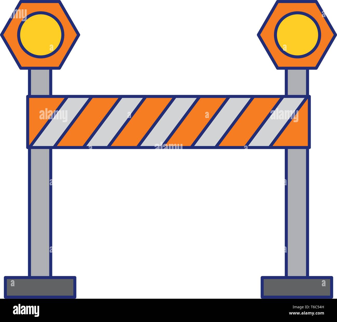 warning construction sign blue lines Stock Vector Image & Art - Alamy