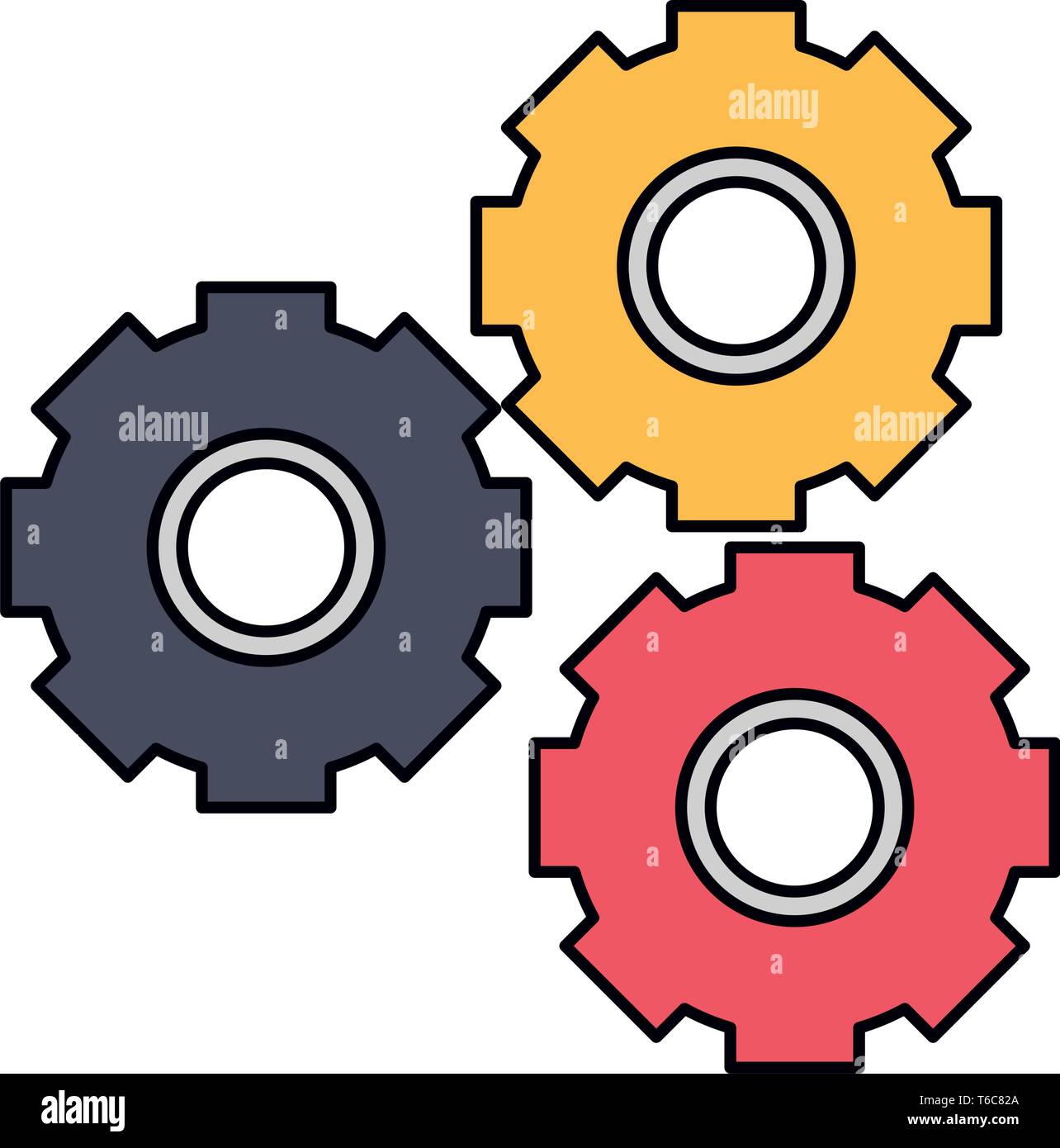 gears icon cartoon Stock Vector Image & Art - Alamy