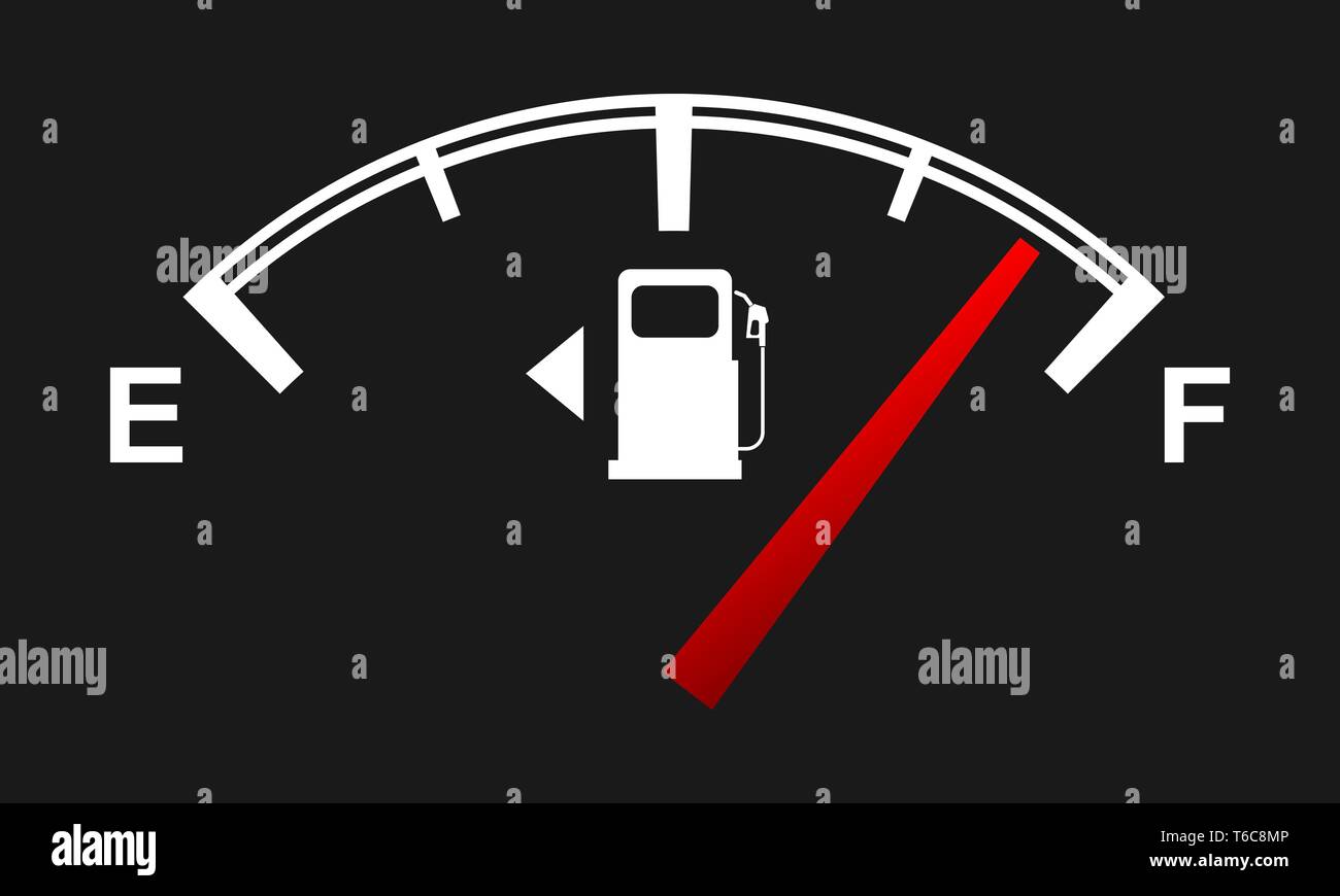 Fuel gauge for your design. Full and empty signs. Vector illustration ...