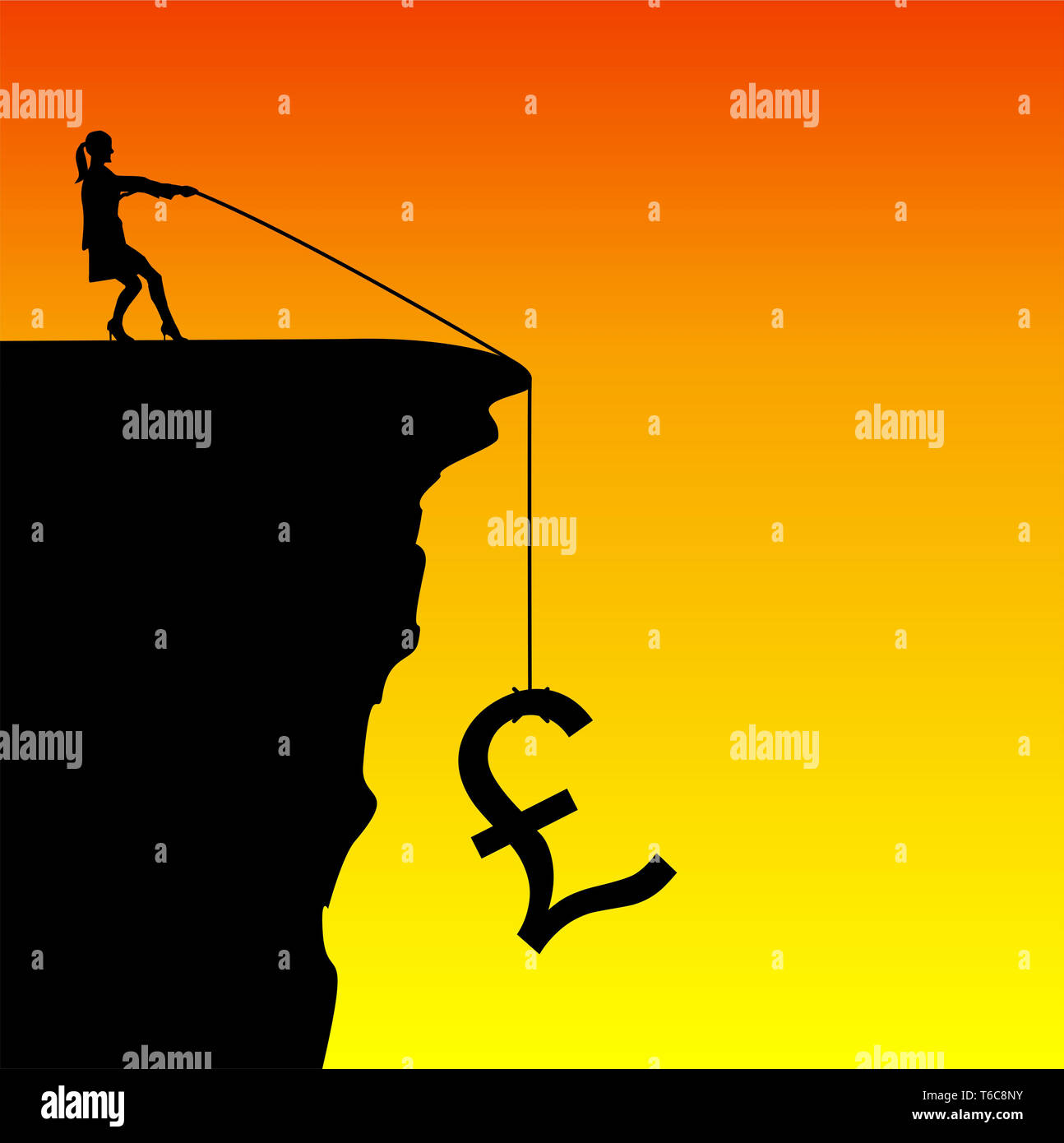 Falling pound sign hi-res stock photography and images - Alamy