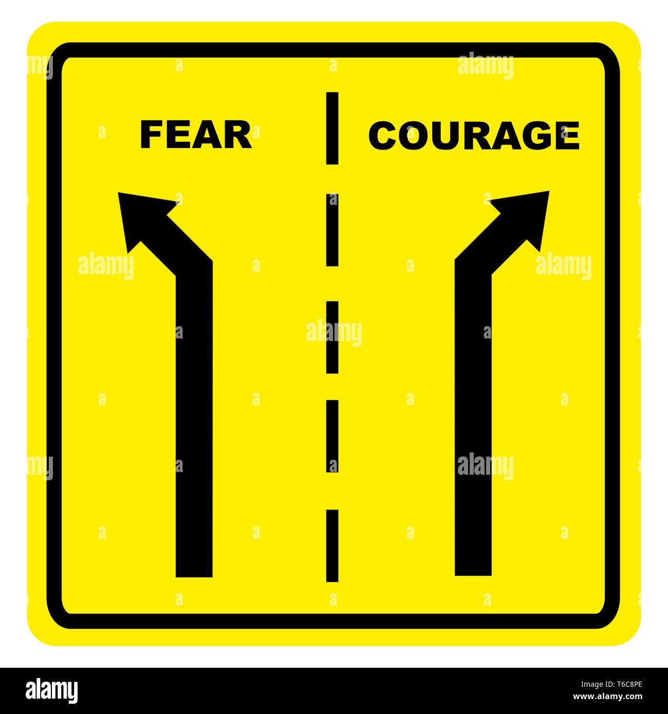 Courage sign Cut Out Stock Images & Pictures - Alamy