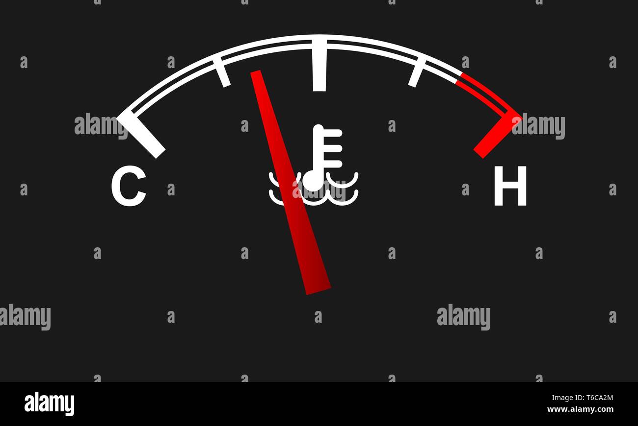 Car engine temperature gauge. Hot and cold symbols. Vector illustration ... Car engine temperature gauge. Hot and cold symbols. Vector illustration ...