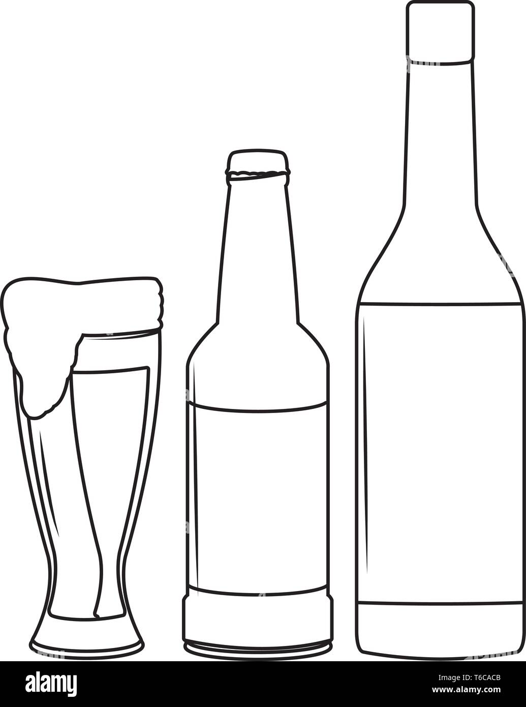 alcoholic drinks beverages cartoon Stock Vector Image & Art - Alamy