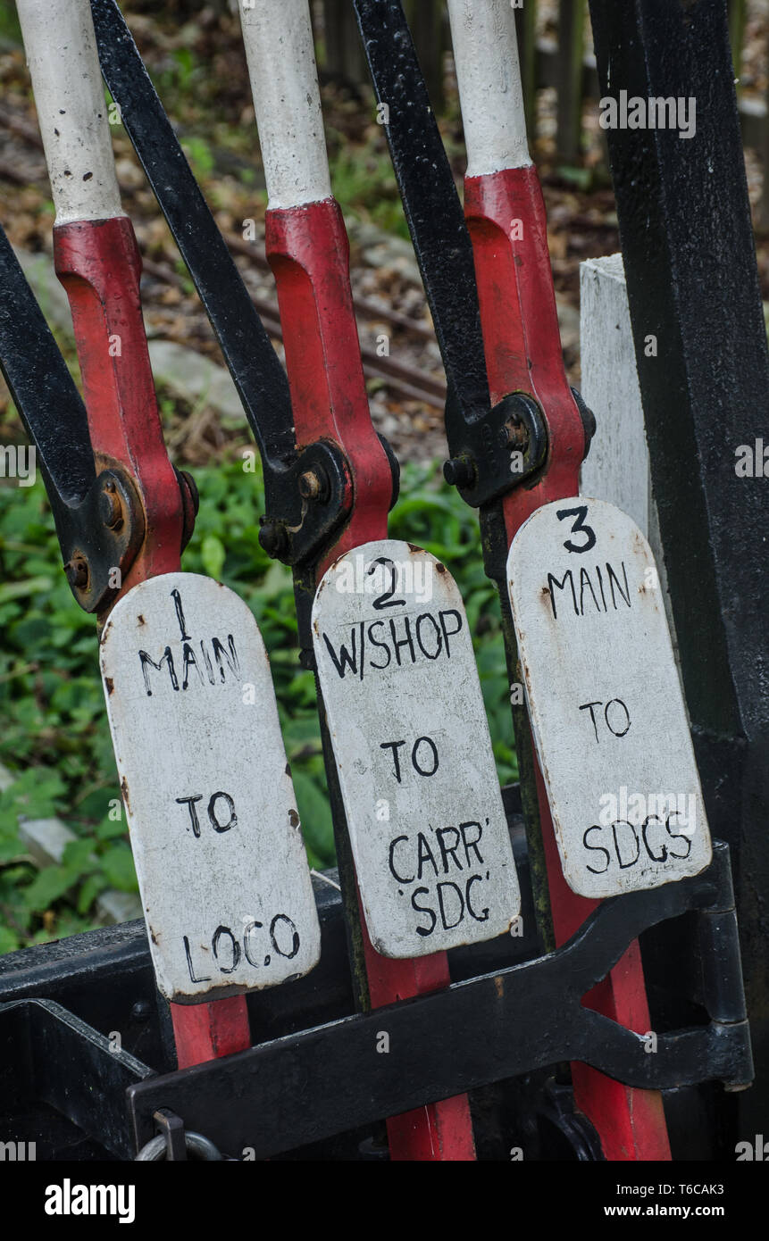 Railway points levers hi-res stock photography and images - Alamy
