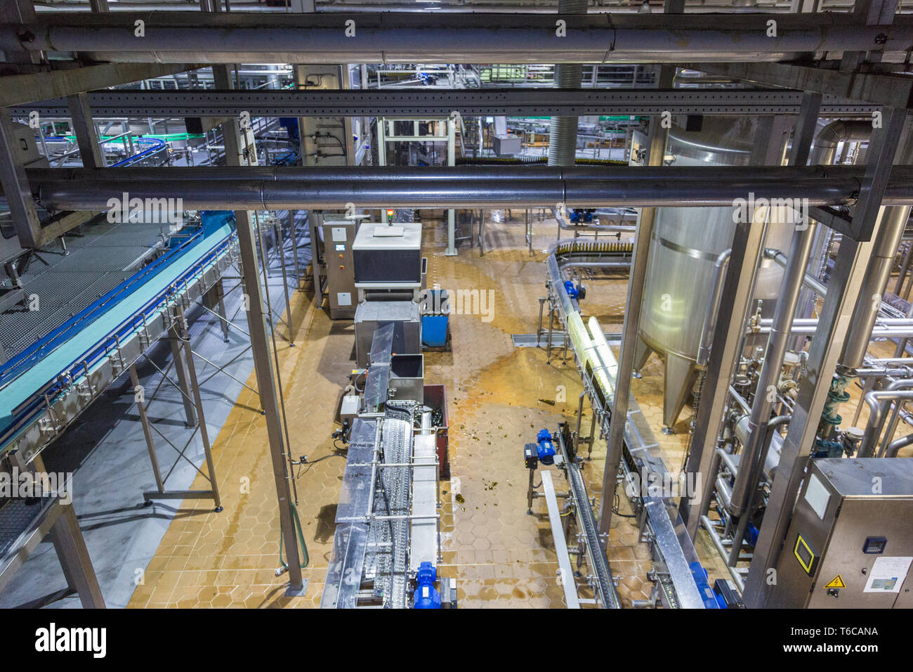 Equipment for production of beer in factory shops Stock Photo - Alamy