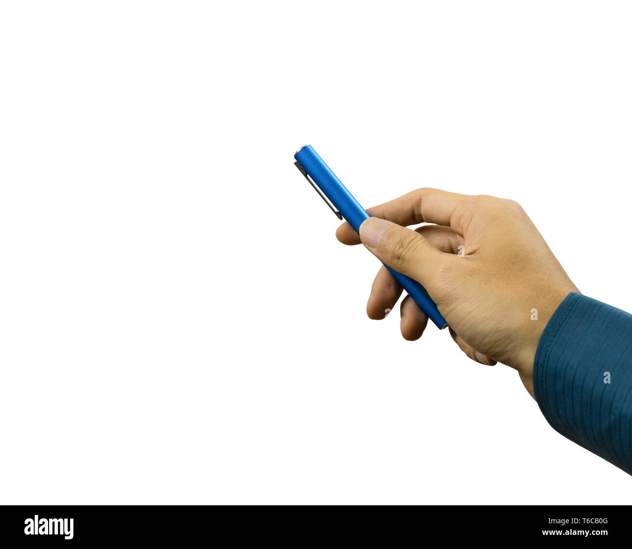 Gesture man write on Cut Out Stock Images & Pictures - Alamy