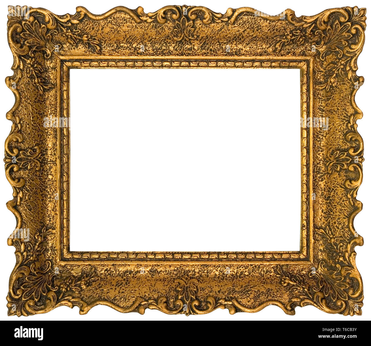 Golden Picture Frame Cutout Stock Photo - Alamy